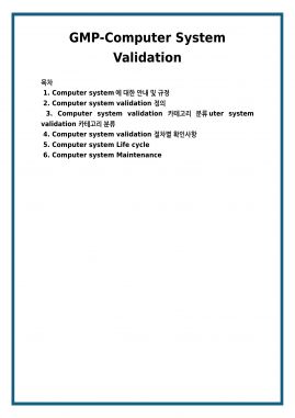 GMP-Computer System Validation-1페이지