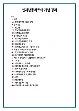 인지행동치료의 개념 정리 (1)-1페이지