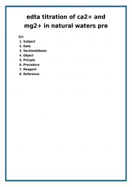 edta titration of ca2+ and mg2+ in natural waters pre-1페이지