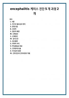 encephalitis 케이스 진단5개 과정2개-1페이지