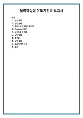 물리학실험 유도기전력 보고서-1페이지