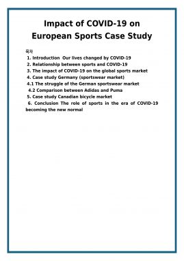Impact of COVID-19 on European Sports Case Study-1페이지