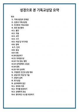 성경으로 본 기독교상담 요약-1페이지