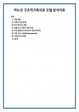 미누친 구조적가족치료 모델 분석자료-1페이지
