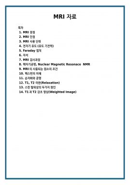 MRI 자료 레포트-1페이지