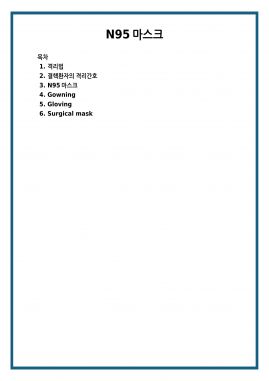 N95마스크 레포트 자료-1페이지