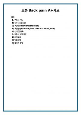 요통 Back pain 자료-1페이지