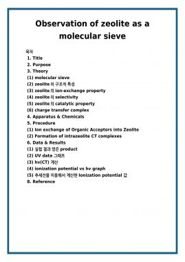 Observation of zeolite as a molecular sieve-1페이지