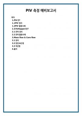 PIV 측정 예비보고서-1페이지