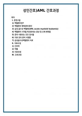 성인간호)AML 간호과정-1페이지