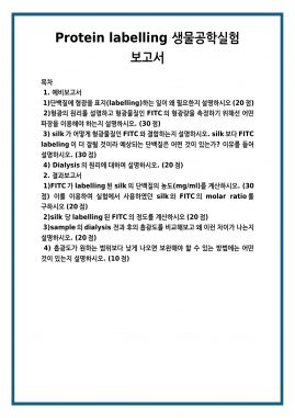 Protein labelling 생물공학실험 보고서-1페이지