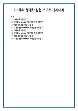 11주차 생태학 실헙 보고서 과제대체-1페이지