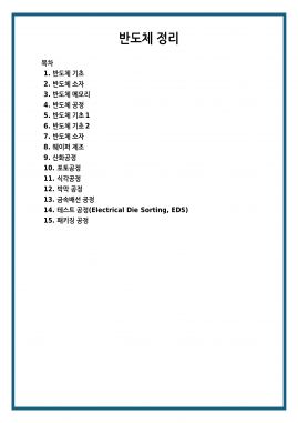 반도체 정리 레포트 자료-1페이지