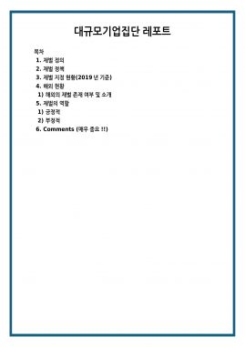대규모기업집단 레포트-1페이지