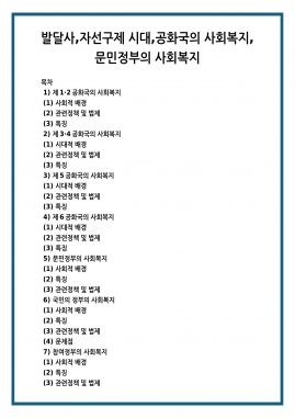 발달사,자선구제 시대,공화국의 사회복지,문민정부의 사회복지-1페이지