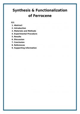 Synthesis & Functionalization of Ferrocene-1페이지