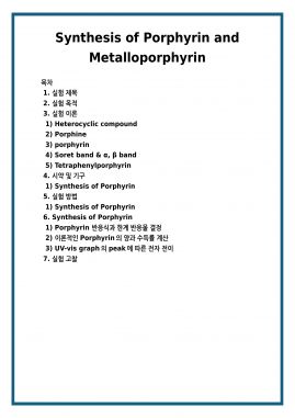 Synthesis of Porphyrin and Metalloporphyrin-1페이지