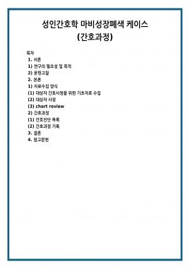 성인간호학 마비성장폐색 케이스(간호과정)-1페이지
