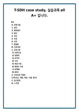 T-SDH case study, 실습과목 all 입니다.-1페이지