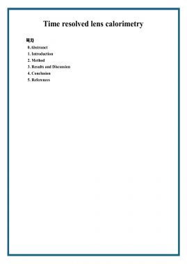 Time resolved lens calorimetry-1페이지