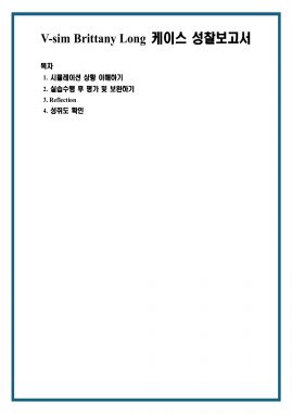 V-sim Brittany Long 케이스 성찰보고서-1페이지