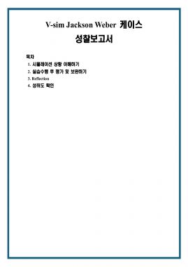 V-sim Jackson Weber 케이스 성찰보고서-1페이지