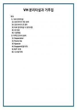 VH분리타설과 거푸집-1페이지