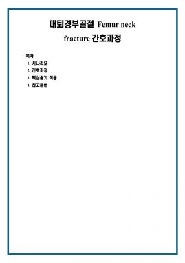대퇴경부골절 Femur neck fracture간호과정-1페이지