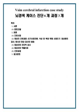Vsim cerebral infarction case study 뇌경색 케이스 진단6개 과정3개-1페이지