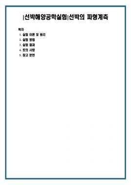 [선박해양공학실험]선박의 파형계측-1페이지