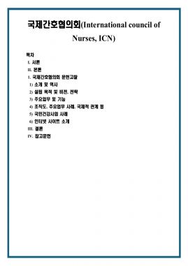 국제간호협의회(International council of Nurses, ICN)-1페이지