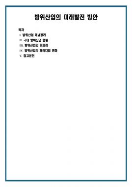 방위산업의 미래발전 방안 (1)-1페이지