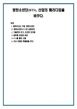 방탄소년단(BTS), 산업의 패러다임을 바꾸다.-1페이지