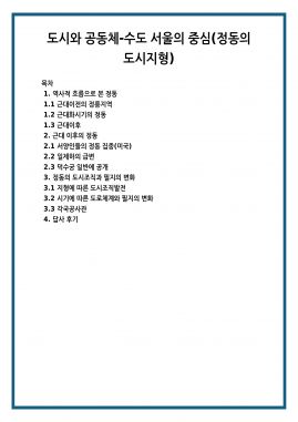 도시와 공동체-수도 서울의 중심(정동의 도시지형)-1페이지