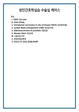 성인간호학실습 수술실 케이스-1페이지