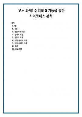 심리학 5기둥을 통한 사이코패스 분석-1페이지