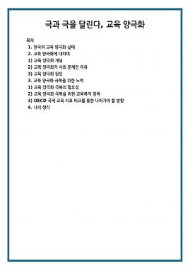 극과 극을 달린다, 교육 양극화-1페이지