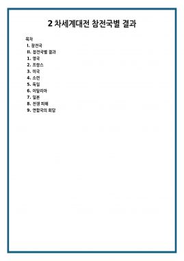 2차세계대전 참전국별 결과-1페이지