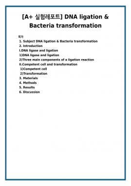 [실험레포트] DNA ligation & Bacteria transformation-1페이지