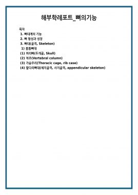 해부학레포트_뼈의기능-1페이지