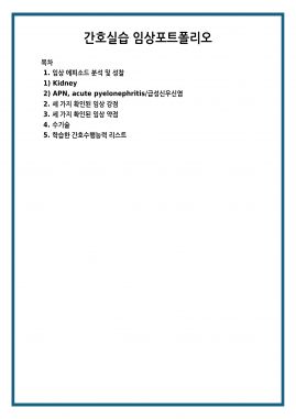간호실습 임상포트폴리오-1페이지
