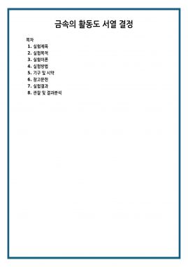금속의 활동도 서열 결정 (1)-1페이지