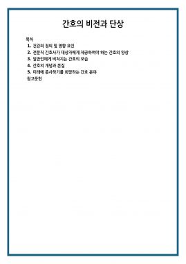 간호의 비전과 단상-1페이지