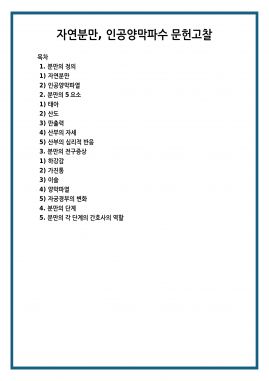 자연분만, 인공양막파수 문헌고찰-1페이지