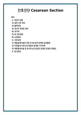 간호진단 Cesarean Section-1페이지