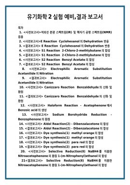 유기화학2실험 예비,결과 보고서-1페이지