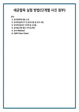 세균발육 실험 방법(단계별 사진 첨부)-1페이지