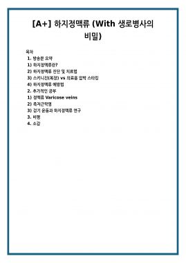 하지정맥류 (With 생로병사의 비밀)-1페이지