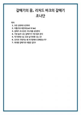 갈매기의 꿈, 리처드 바크의 갈매기 조나단-1페이지