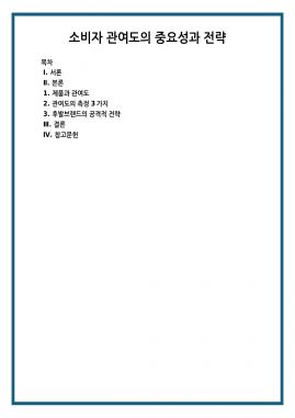 소비자 관여도의 중요성과 전략-1페이지